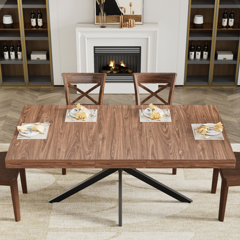 Orren Ellis Averni Extendable Dining Table with Storage Box for 6 10 Seat Reviews Wayfair